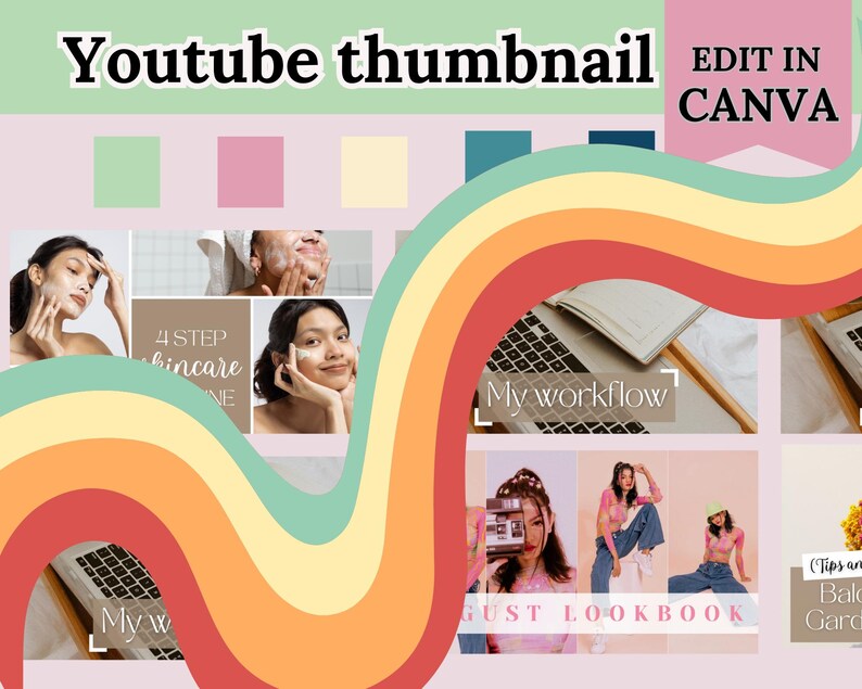 Youtube Thumbnail Templates Mini Set for Content Creators Fully ...