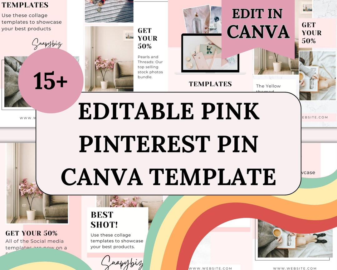 Buy Editable Pinterest Canva Template, Customizable Templates for Blog ...
