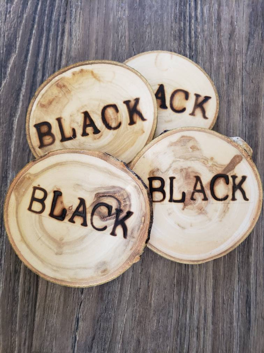 Custom Branded Wood Coasters - Set of 4 - Etsy