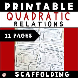 Quadratic Functions Doodle Notes Part 2 10th Grade Worksheets Algebra 1 ...