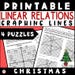 Graphing Linear Equations Christmas Math Puzzle Activity Worksheet 8th ...