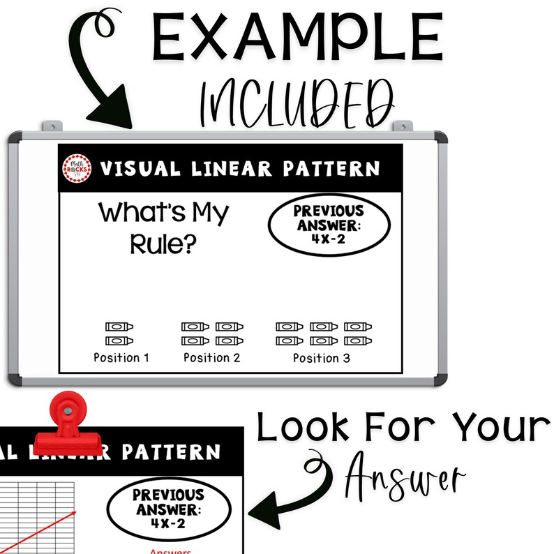 Linear Functions Activity Visual Pattern Algebra 1 Scavenger Hunt 8th ...