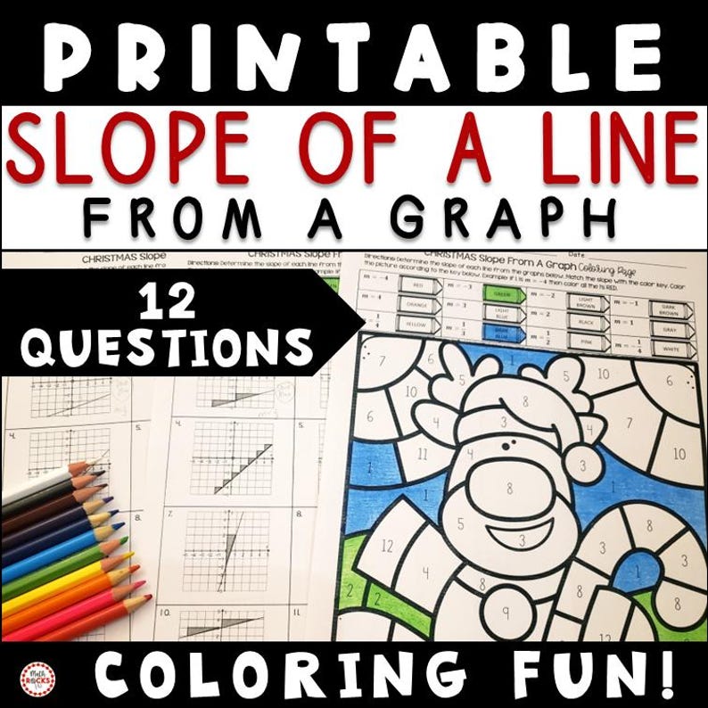Christmas Slope From Graphs Worksheet Linear Functions Coloring Page ...