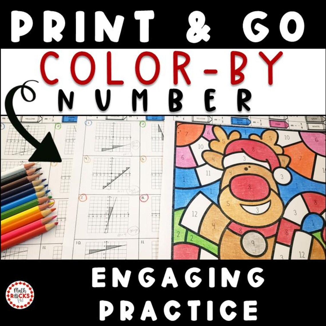 Christmas Slope From Graphs Worksheet Linear Functions Coloring Page ...