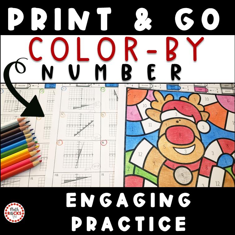 Christmas Slope From Graphs Worksheet Linear Functions Coloring Page ...