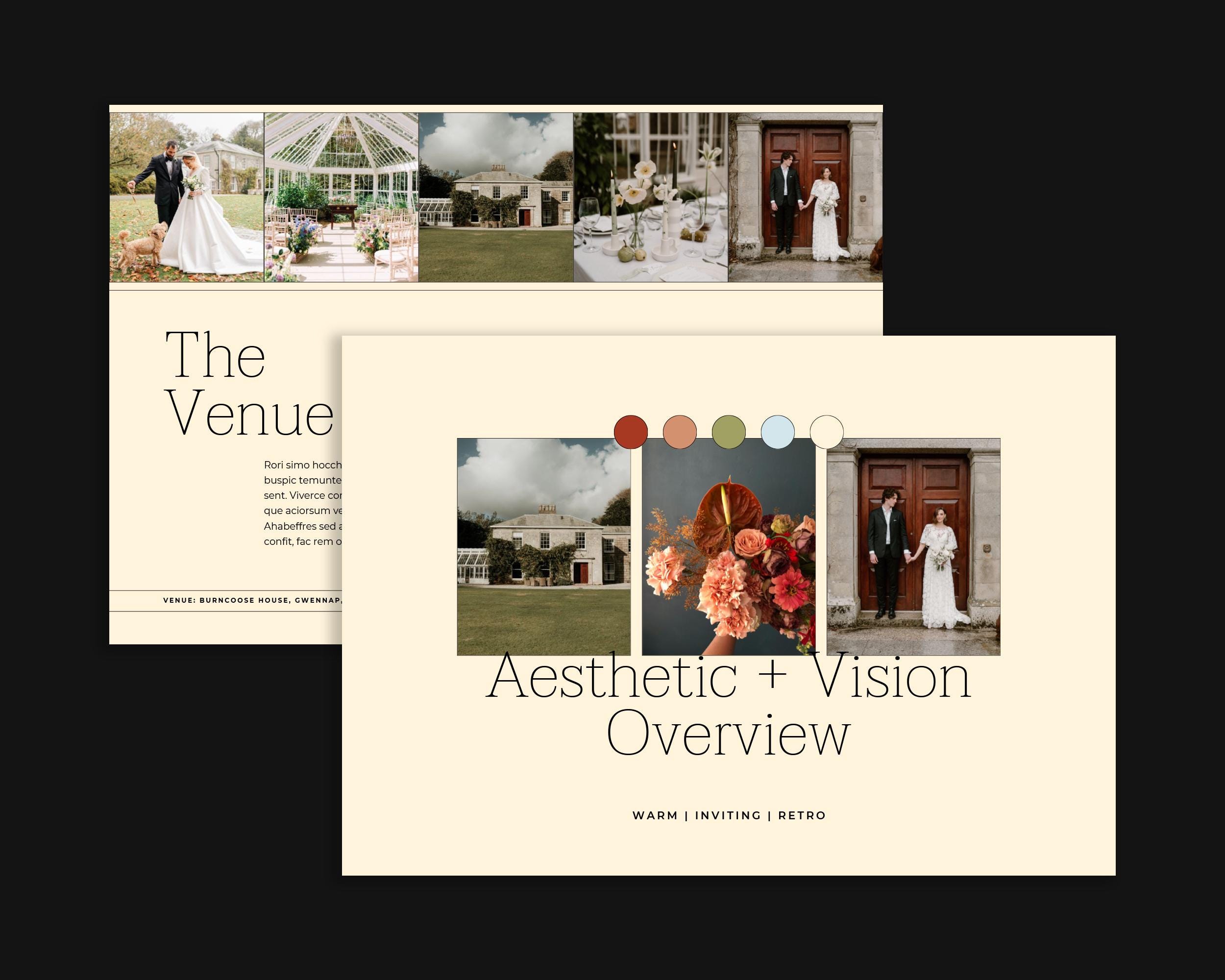 Wedding Planner Mood Board Template, Planning Proposal, Wedding Planner ...