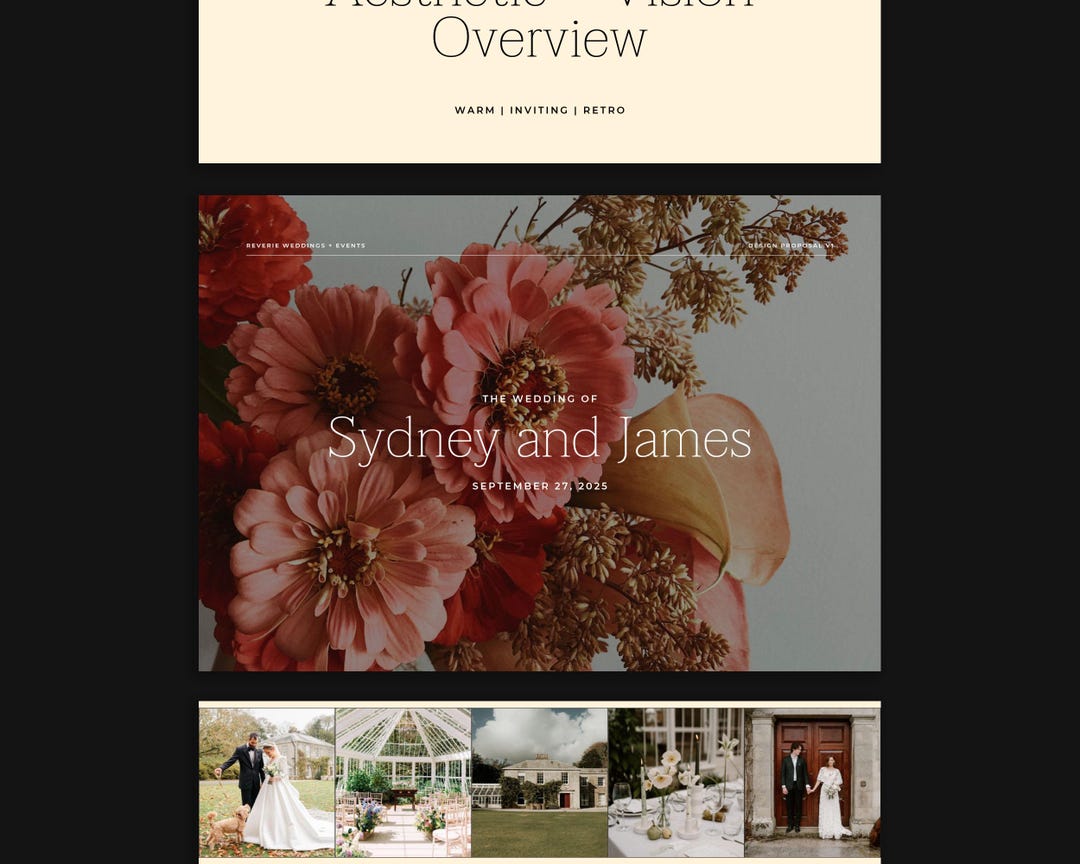 Wedding Planner Mood Board Template, Planning Proposal, Wedding Planner ...
