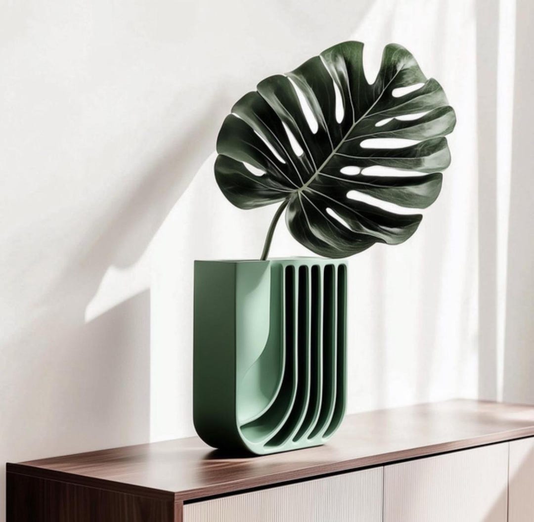 Tall & Thin Abstract Vase – Modern 3D Printed Home Decor - Etsy