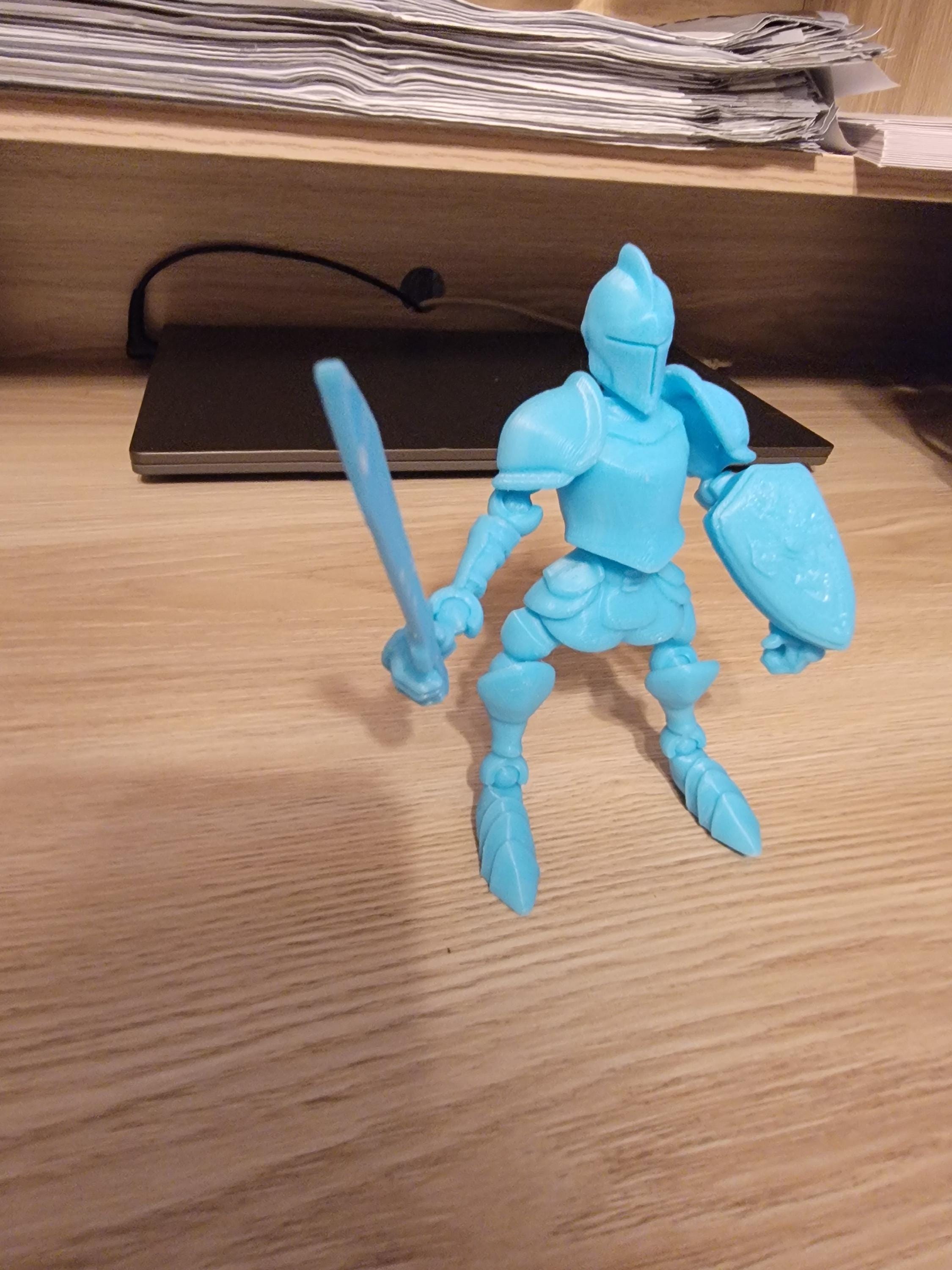 Cobotech Articulated Blue Posable Dummy Knight 3D Printed - Etsy