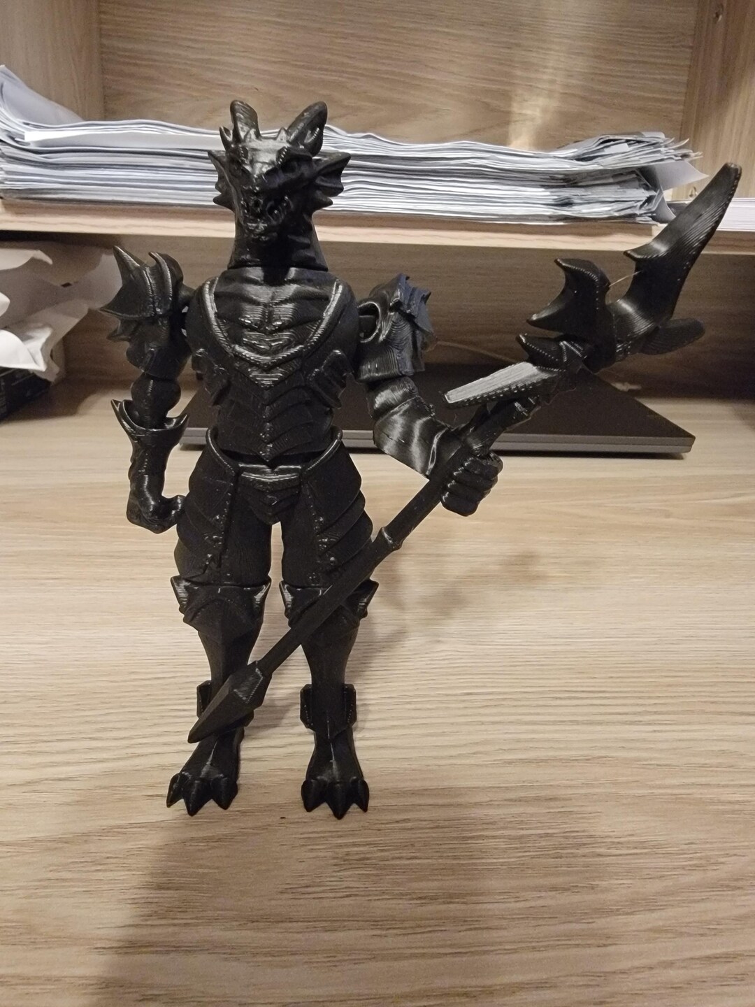 Articulated Black Dragon Knight 3D Printed - Etsy