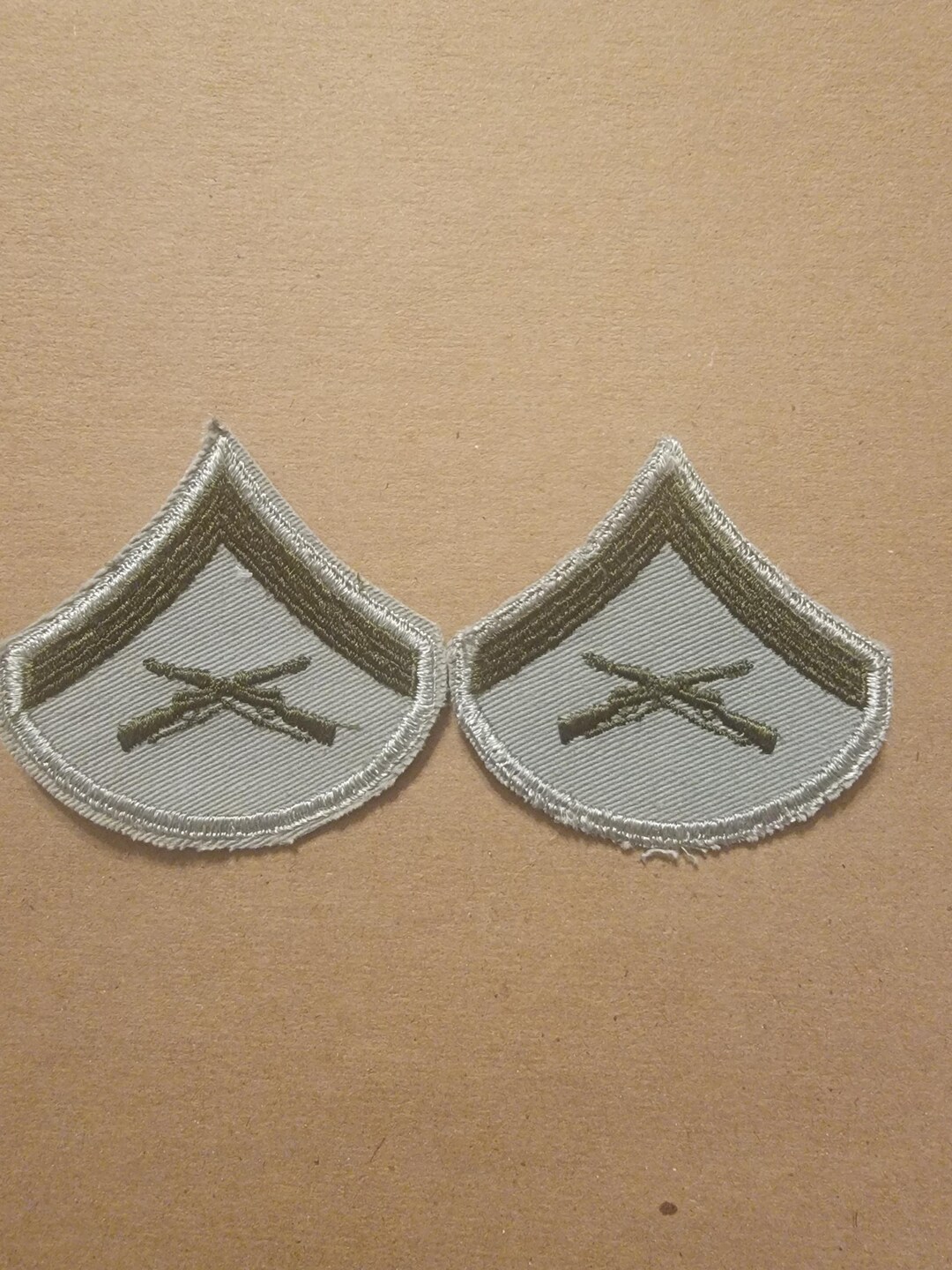 Vintage Pair of US Marines E-3 Lcpl Lance Corporal Green Small Chevron ...