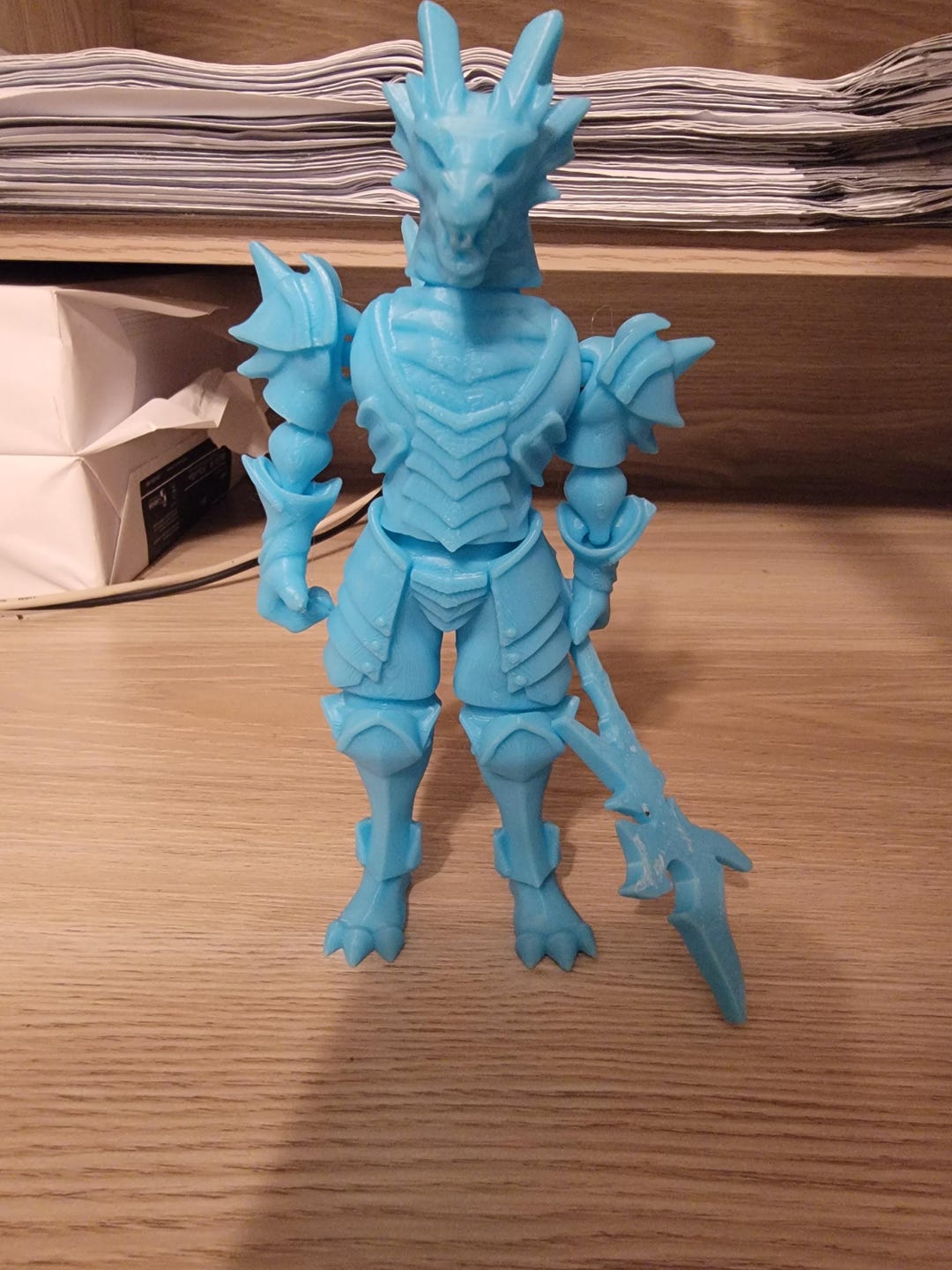 Cobotech Articulated Blue Dragon Knight 3D Printed - Etsy