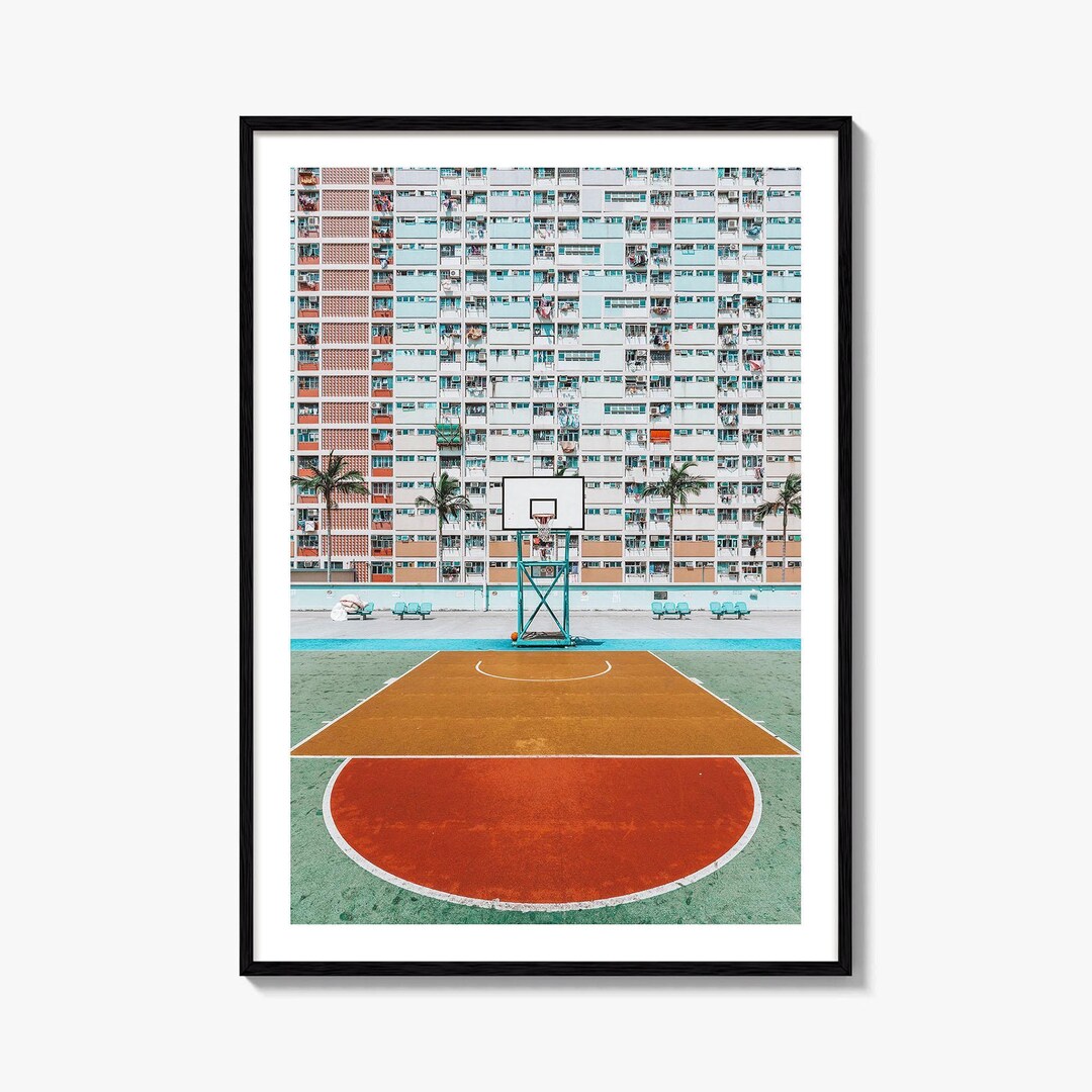 Basketball Court Print: Fine Art Color Photography Poster - Etsy