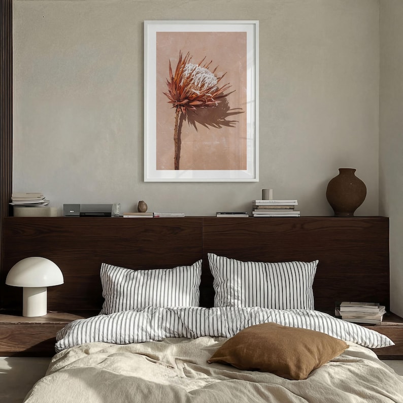 Protea Flower Fine Art Photo Print, Minimalist Botanical Poster, Dried ...