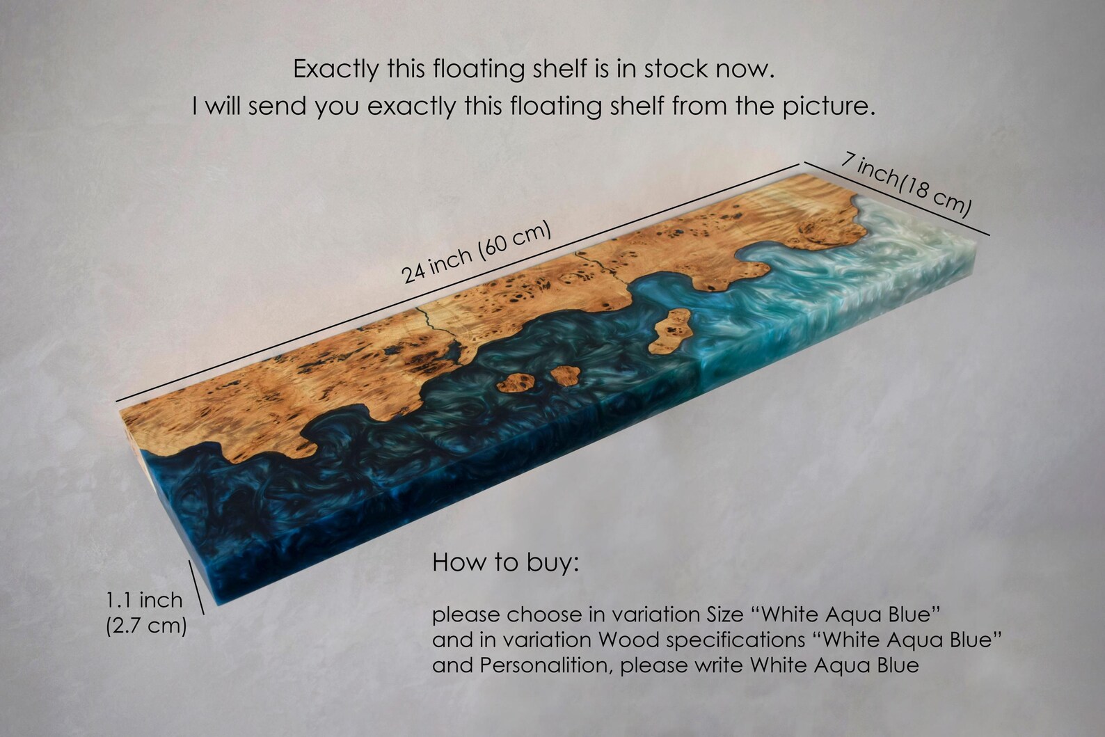 Unique Wall Shelf - Wood & Epoxy Custom Floating Shelves - Etsy