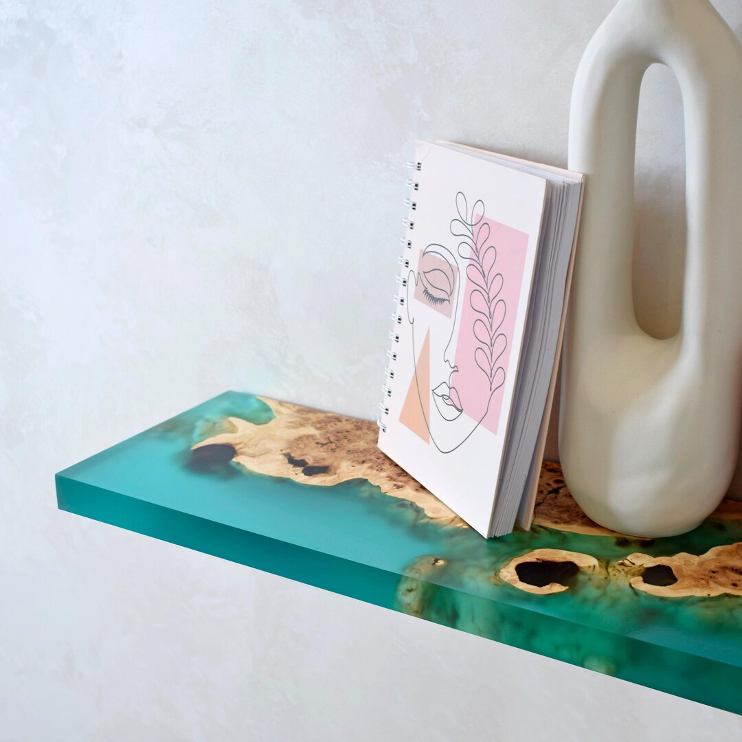 Epoxy Floating Shelves,wood Wall Shelf,wall Mounted Shelves,wall ...