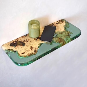 Floating Shelf From Wood and Epoxy Resin,kitchen Wood Floating Shelves ...