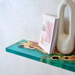 Floating Shelf From Wood and Epoxy Resin,kitchen Wood Floating Shelves ...
