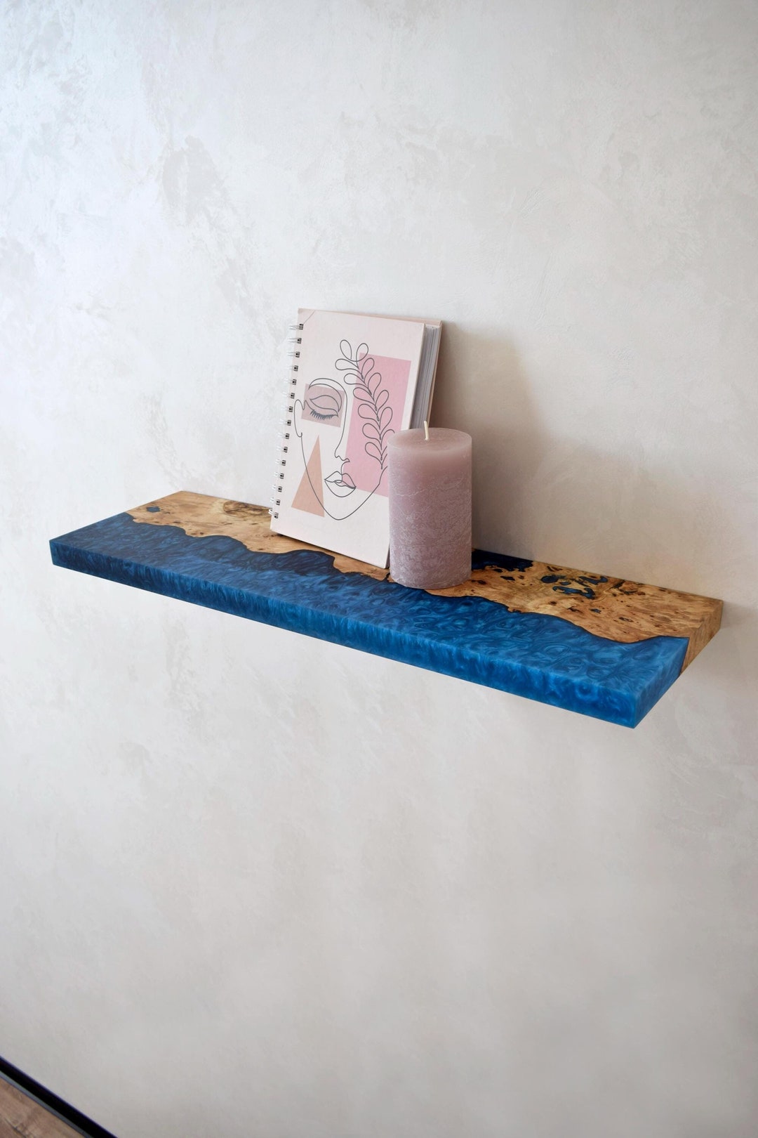 Floating Shelves From Epoxy Resin and Poplar Wood,wall Mounted Shelf ...