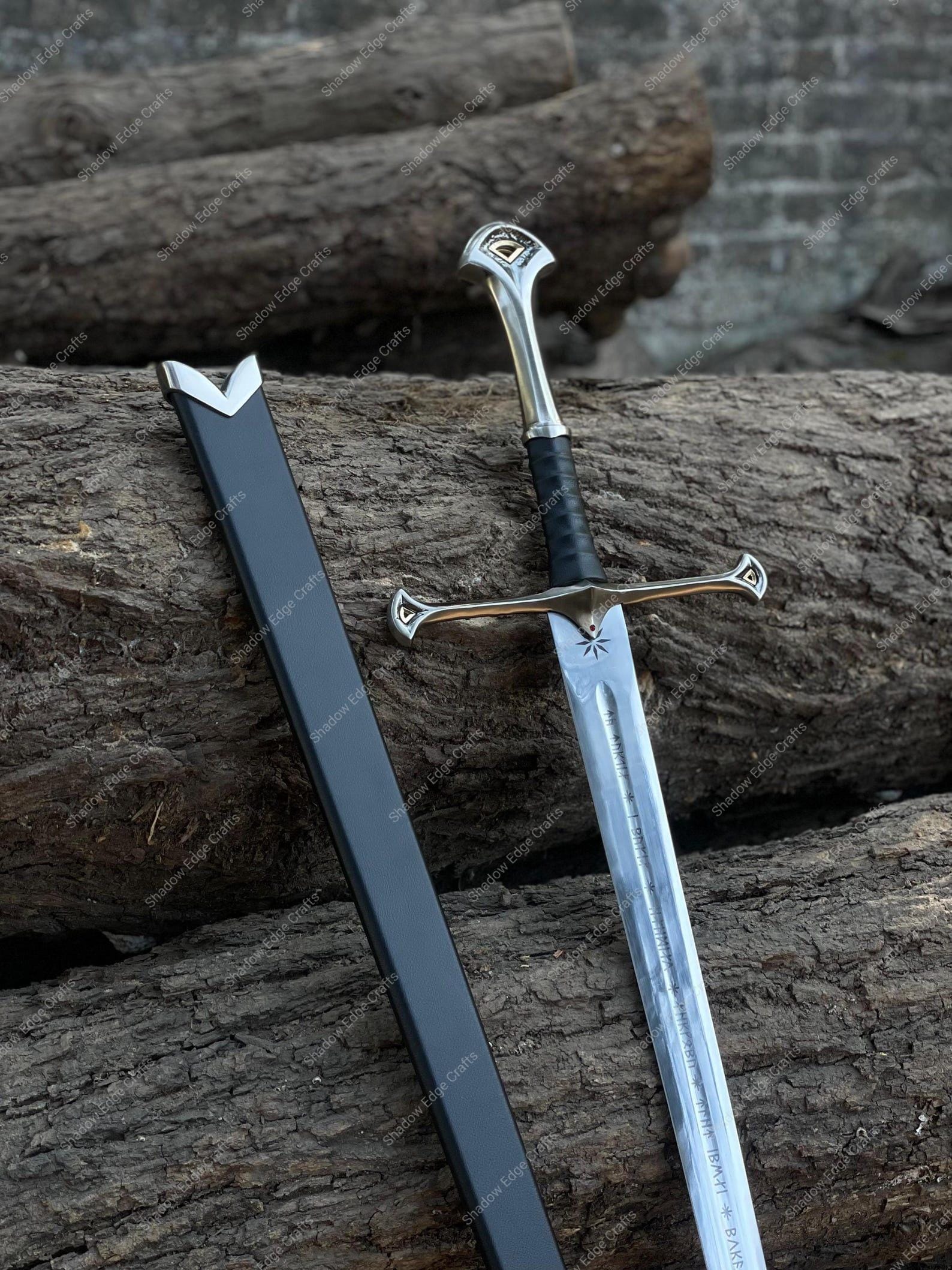 Hand Forged King Aragon ANDURIL Replica Sword, Long Sword, NARSIL SWORD ...