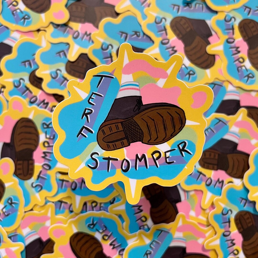 TERF Stomper Trans Flag Boot Sticker - 3 Inch Waterproof Vinyl - Etsy