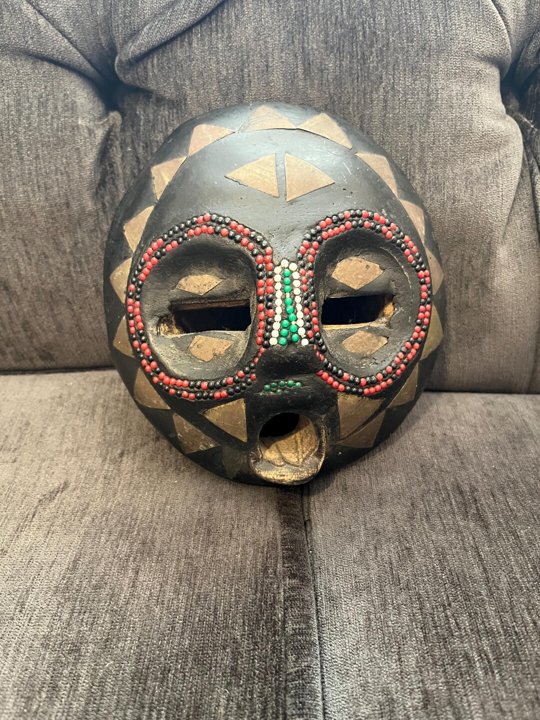 Authentic Small Round Tribal Mask Made in Ghana - Etsy
