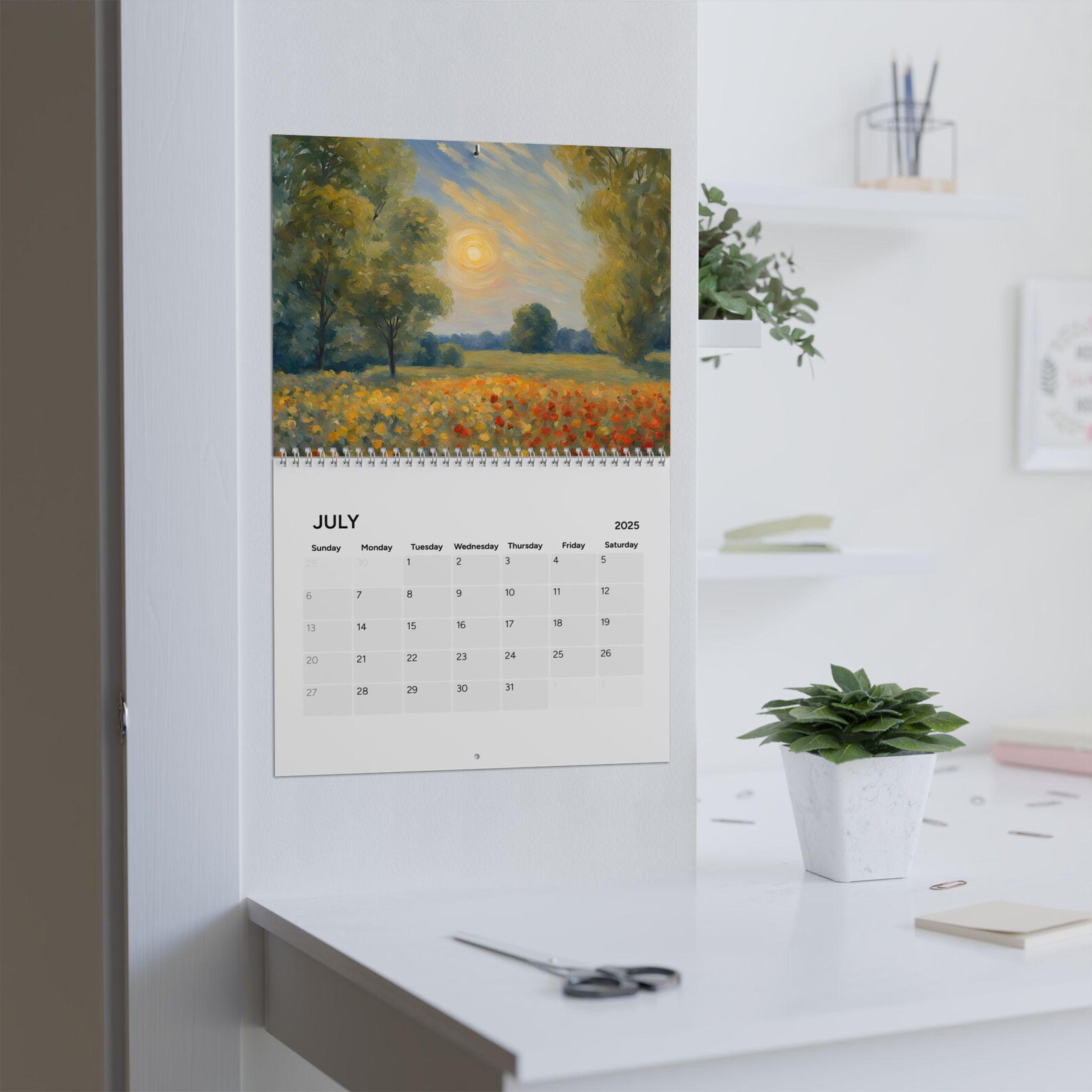 Monet Style Wall Calendar 2025 With Beautiful Oil Paintings, Landscape ...