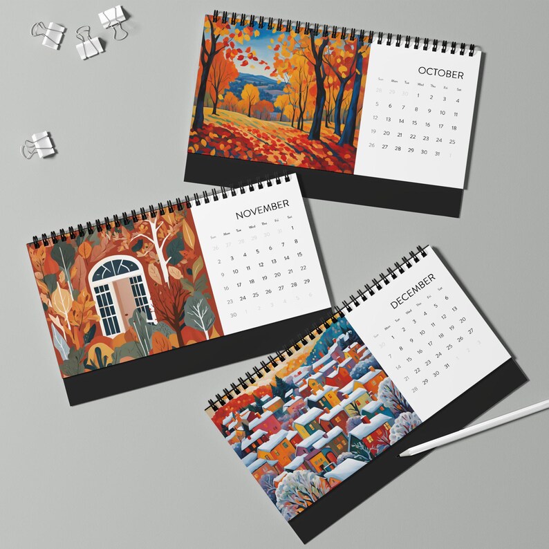 Desktop Calendar, Matisse Style 2025 Grid, Planner for Office, Home ...