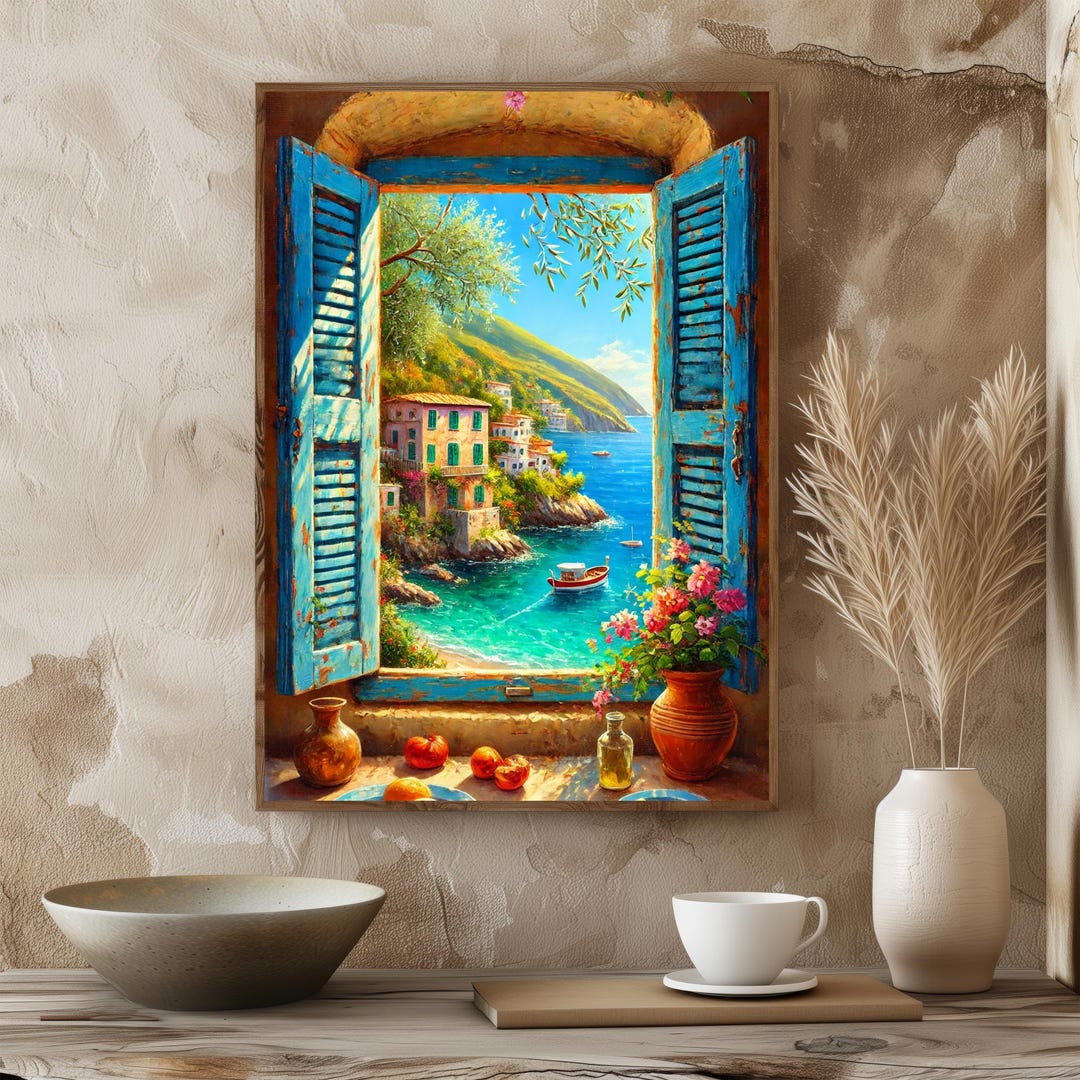 Fauvism Open Window Wall Art, Henri Matisse Style Painting, Vintage ...
