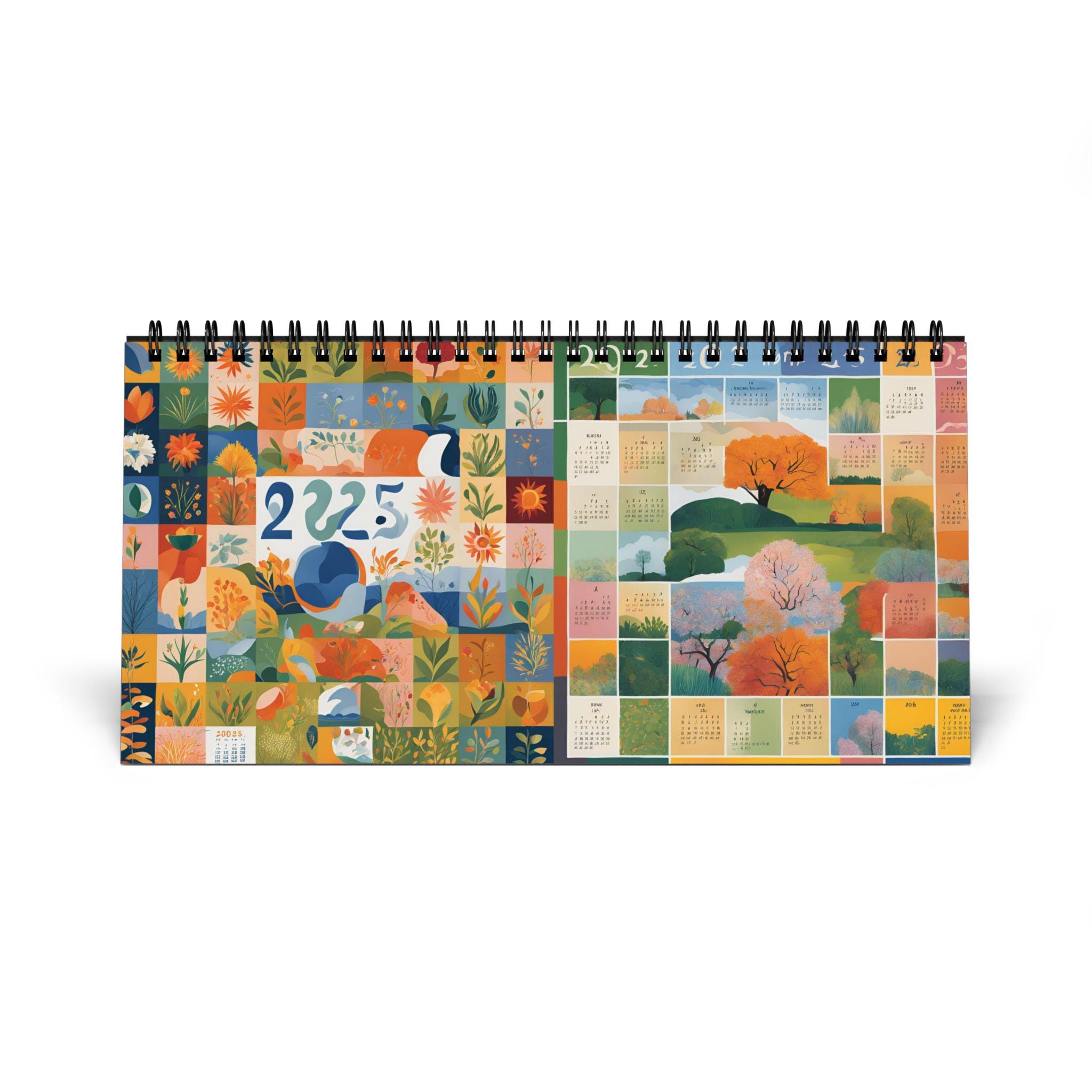 Desktop Calendar, Matisse Style 2025 Grid, Planner for Office, Home ...