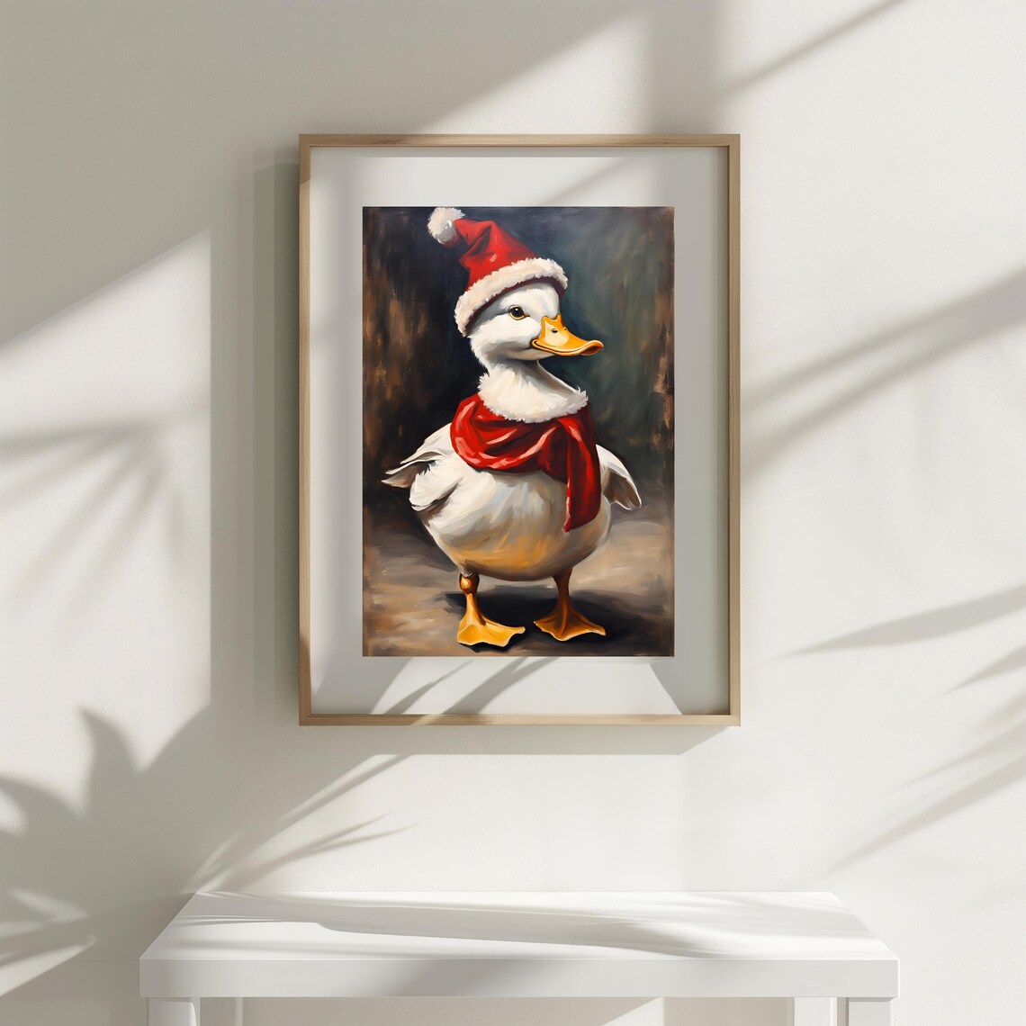 Santa Claus Duck Wall Art, Christmas Duck Print, Vintage Duck Poster ...