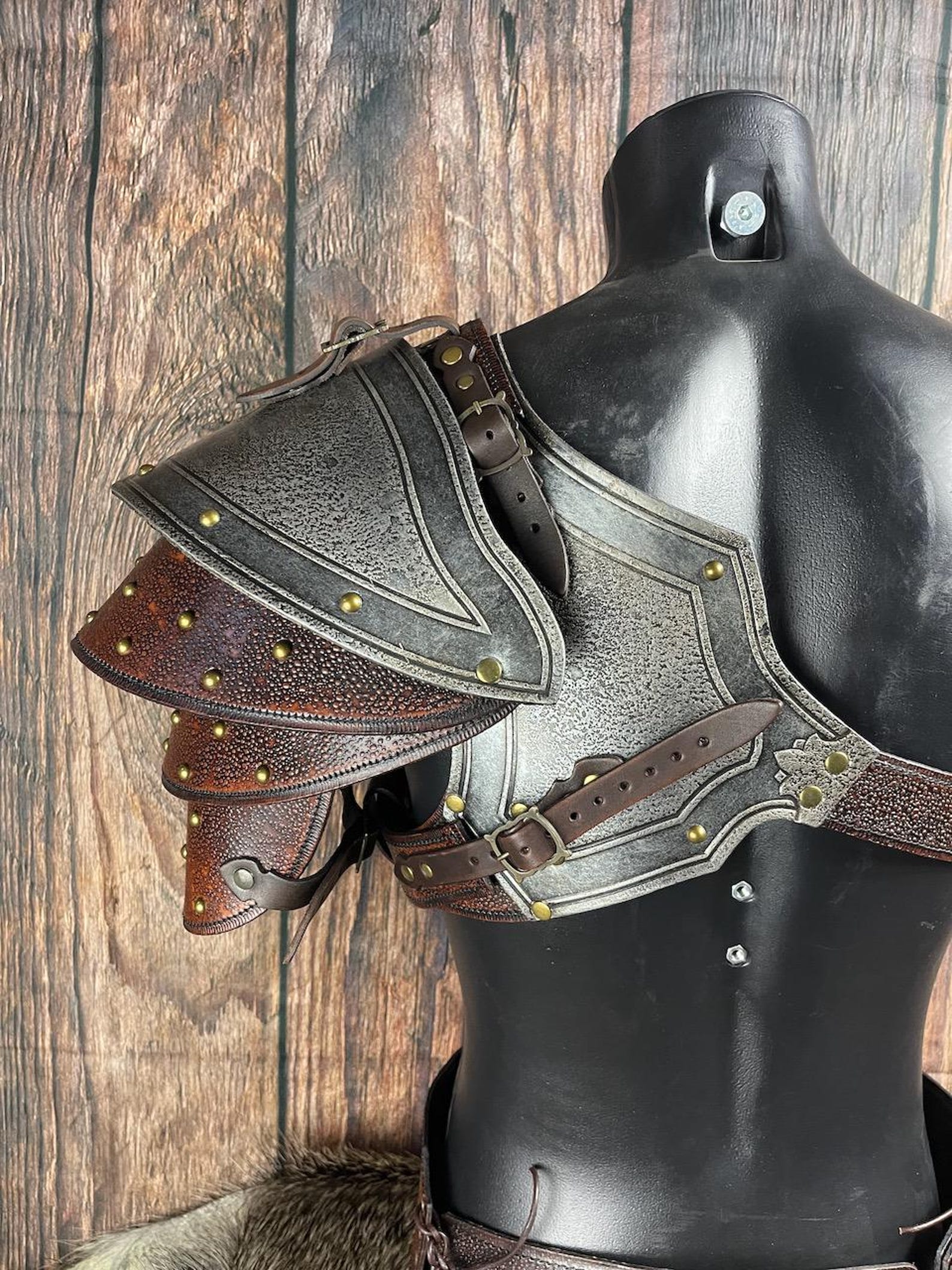 Handcrafted Leather Asymmetrical Armor Set: Larp, Renfair, Cosplay - Etsy