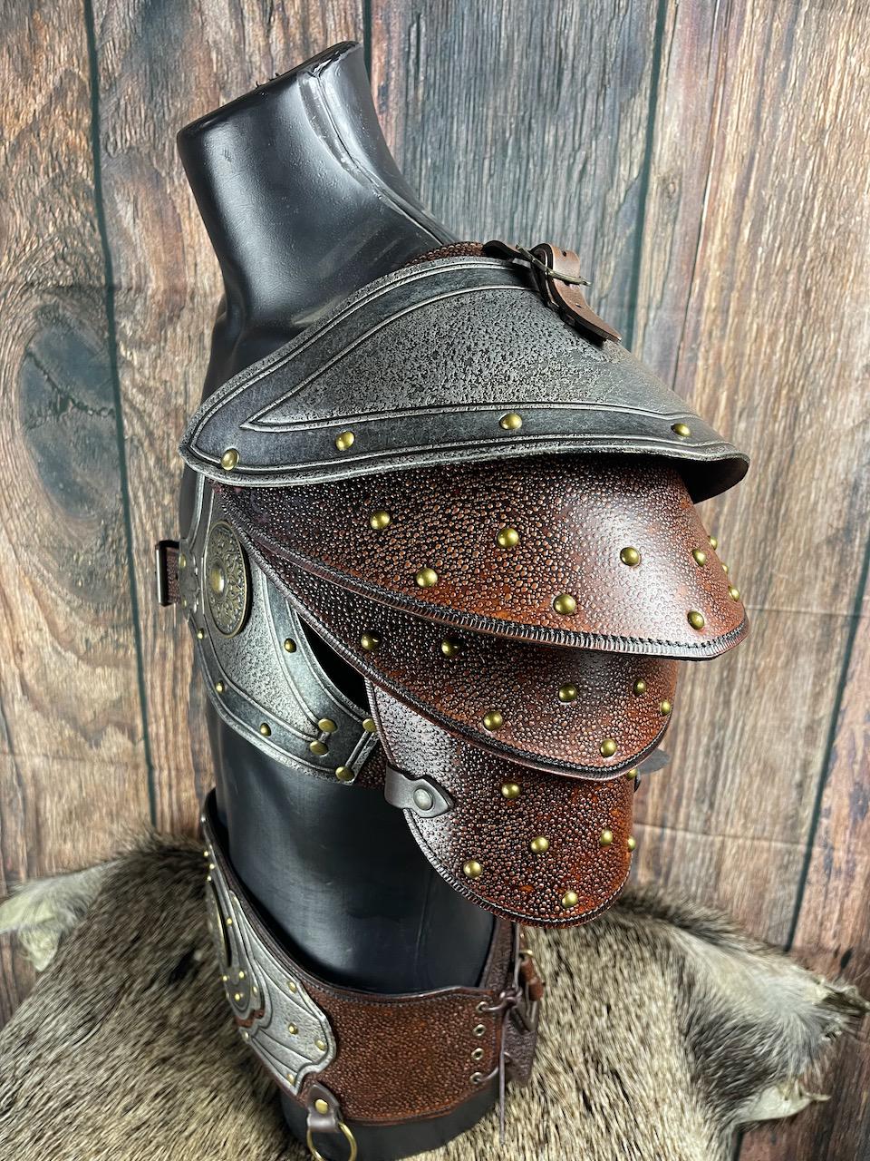 Handcrafted Leather Asymmetrical Armor Set: Larp, Renfair, Cosplay - Etsy