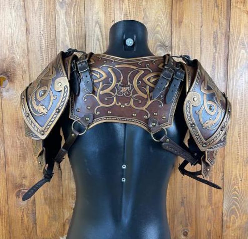 RAGNAROK Viking Brown and Gold Armor Set - LARP, Cosplay, Cinema ...