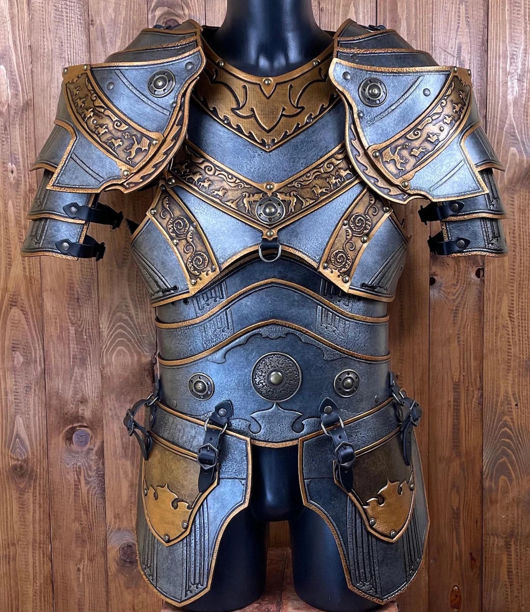 "Komplettset ""KRIEGER KÖNIG"" Lederrüstung - Handmade - Perfekt für ...