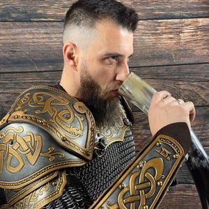 RAGNAROK Steel and Gold Armor Set - Handcrafted - LARP, Cosplay, Cinema ...