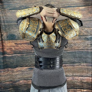 Ragnarok Steel and Gold Armor Set - Handcrafted - LARP, Cosplay, Cinema ...