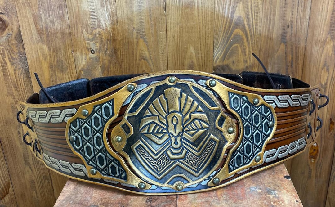 Leather DWARF Big Belt, Handcrafted in Italy for LARP, Renfair, Lo ...