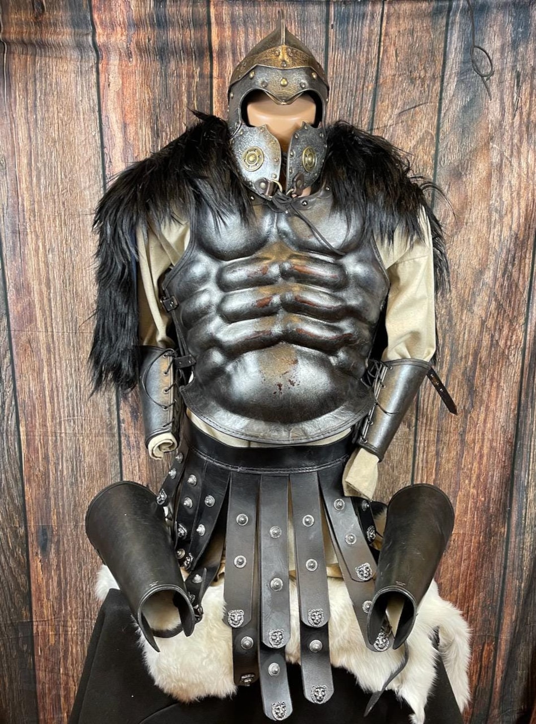 ACHILLE Full Armor Set - Handcrafted - LARP, Cosplay, Greek, Renfaire ...