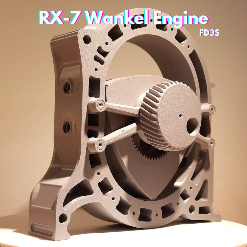 3D Printed Mazda RX-7 Wankel Engine Model, Unique Desk Accessory for ...