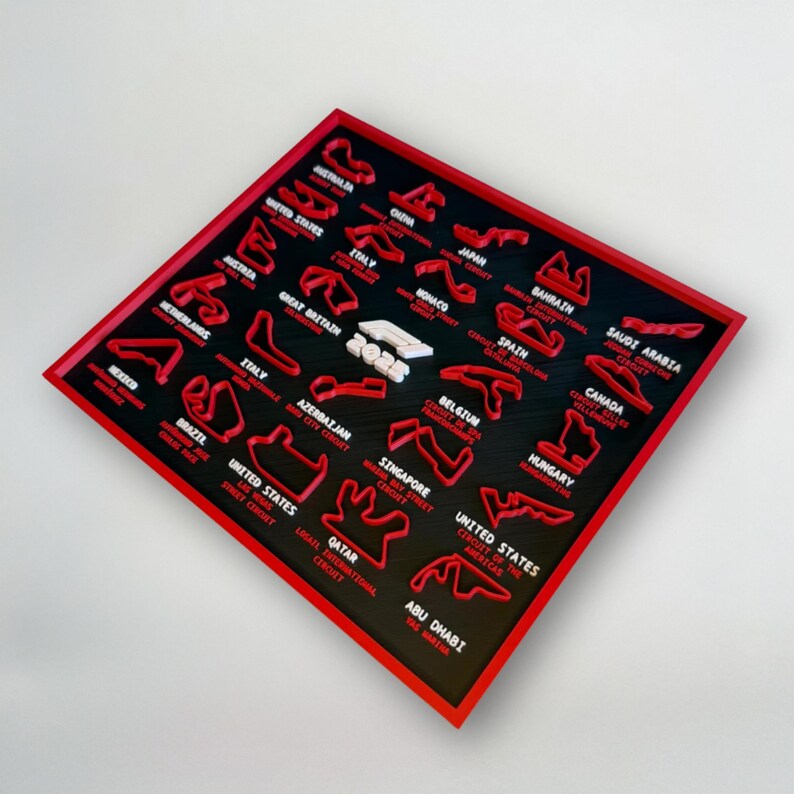 3D Printed F1 Circuit Model for Racing Fans Unique Grand Prix Souvenir ...
