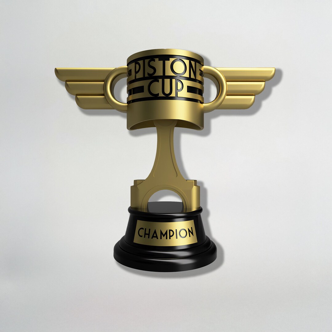 3D Printed Piston Cup Trophy Fun Racing Award Design for Home Decor ...