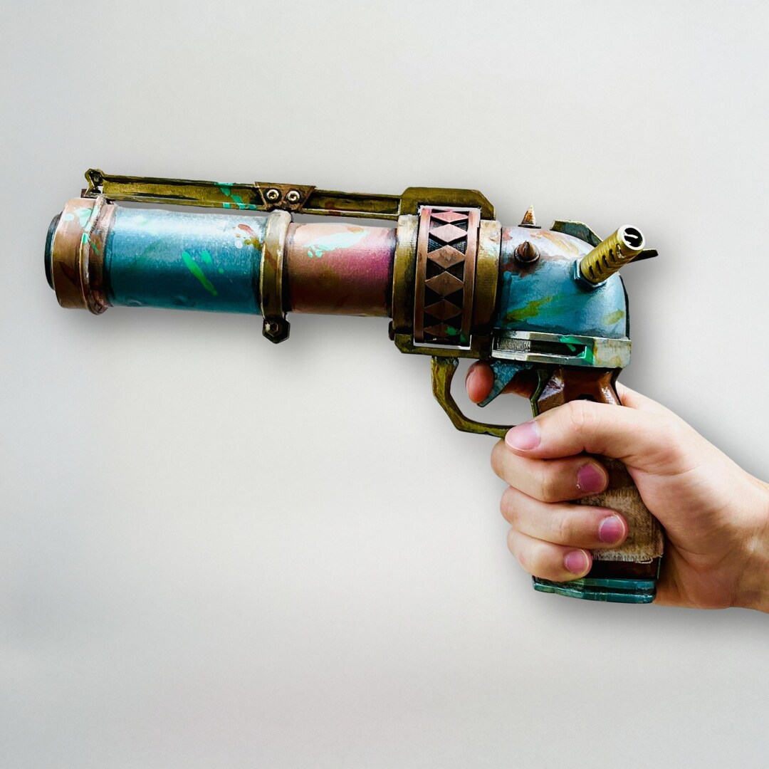 3D Printed Functional Arcane Jinx Gun Unpainted Grey Prop for Cosplay ...