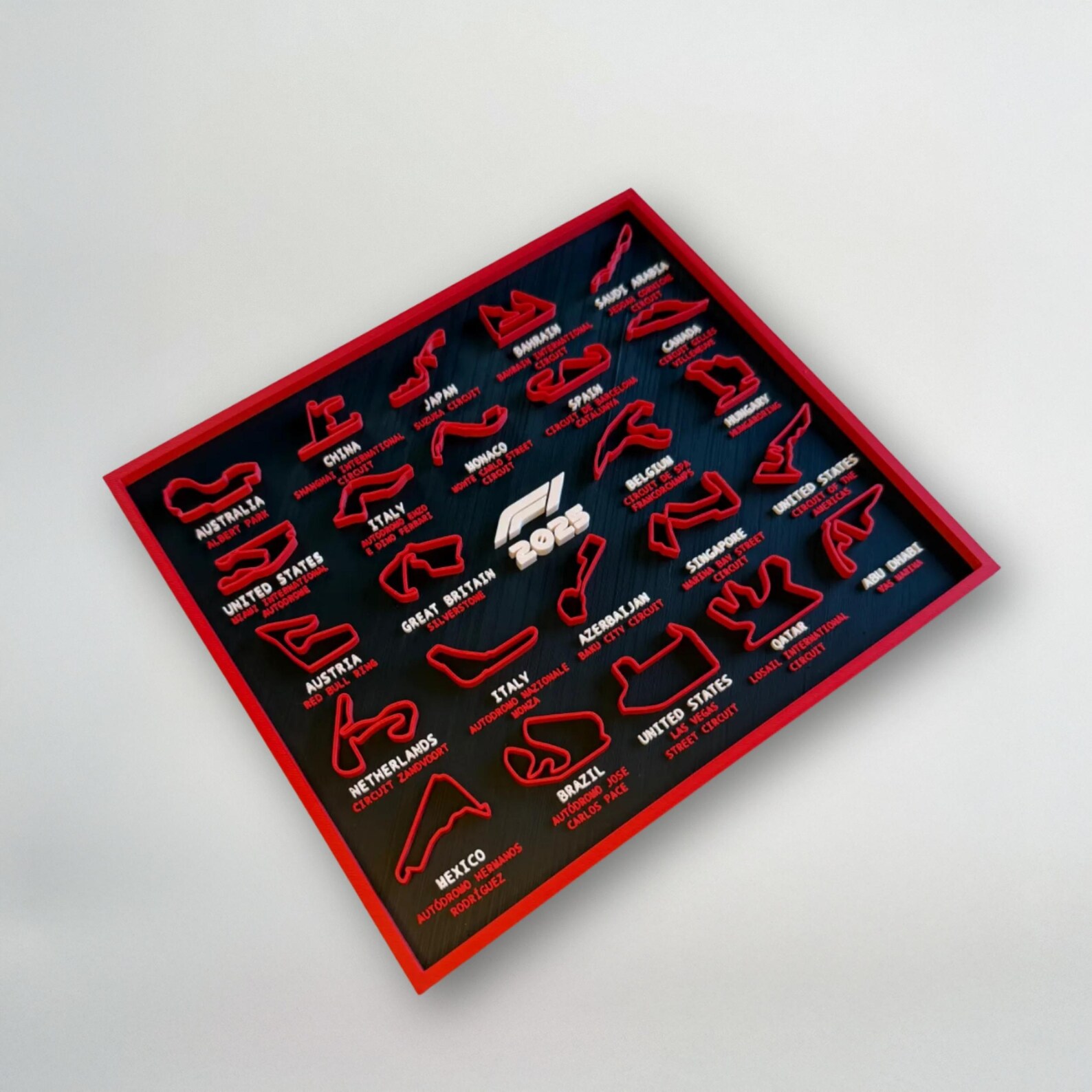 3D Printed F1 Circuit Model for Racing Fans Unique Grand Prix Souvenir ...