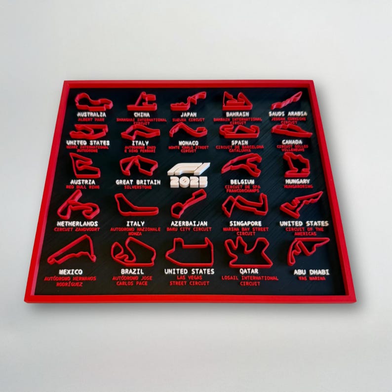 3D Printed F1 Circuit Model for Racing Fans Unique Grand Prix Souvenir ...