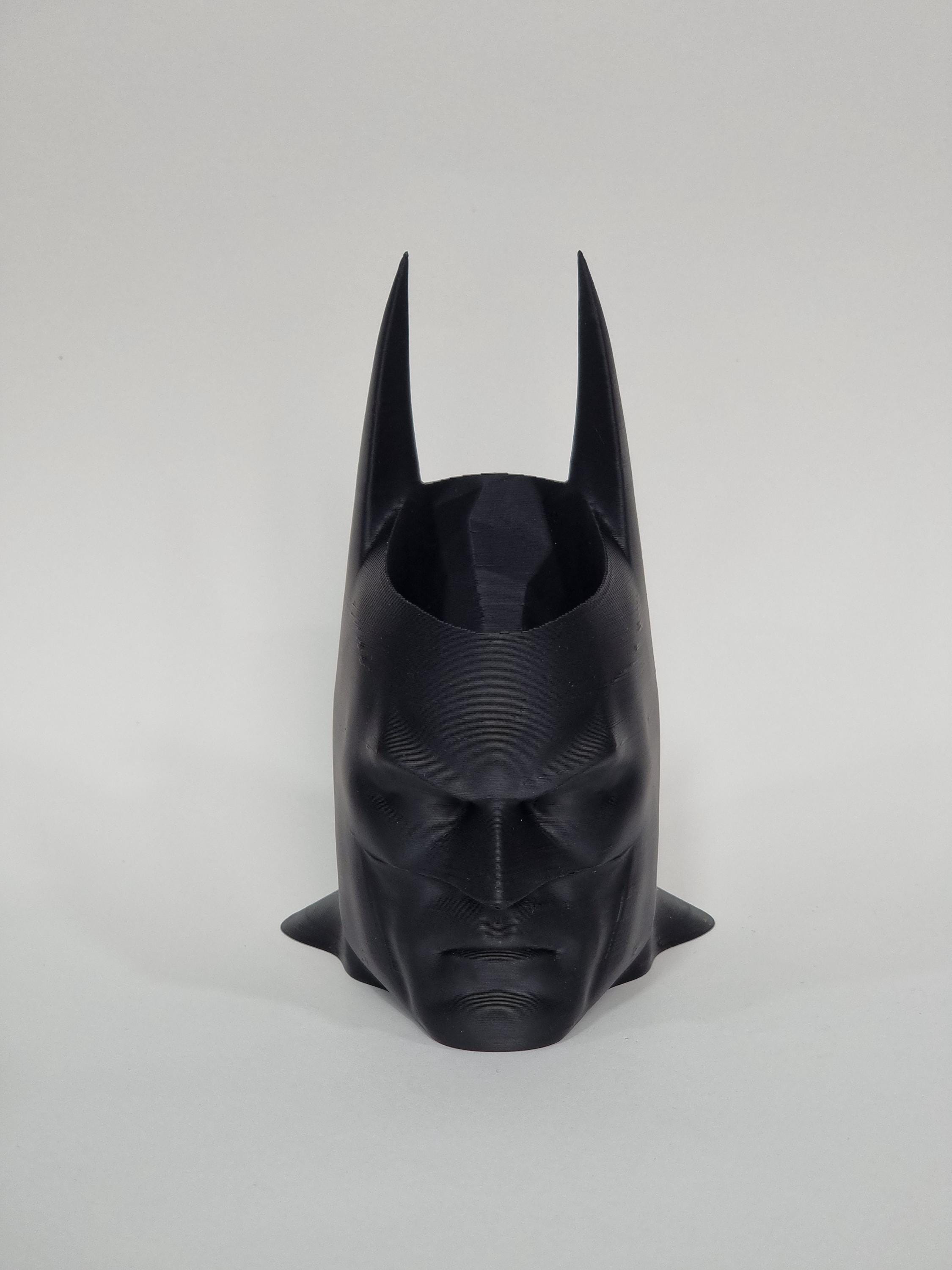 3D Printed Batman Pen Holder Black Batman Figurine PLA Plastic Desk ...