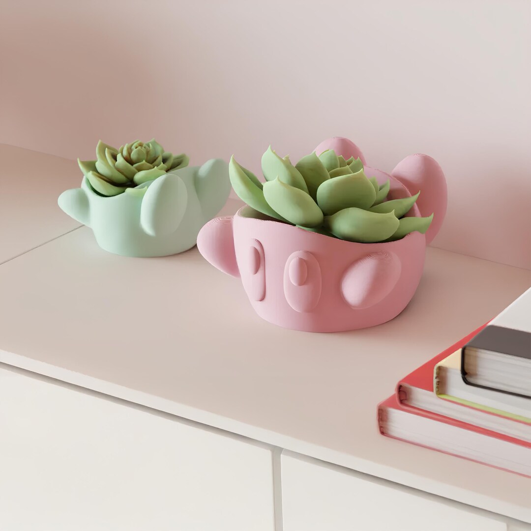 3D Printed Kirby Planter Cute Succulent Pot, Adorable Home Decor ...