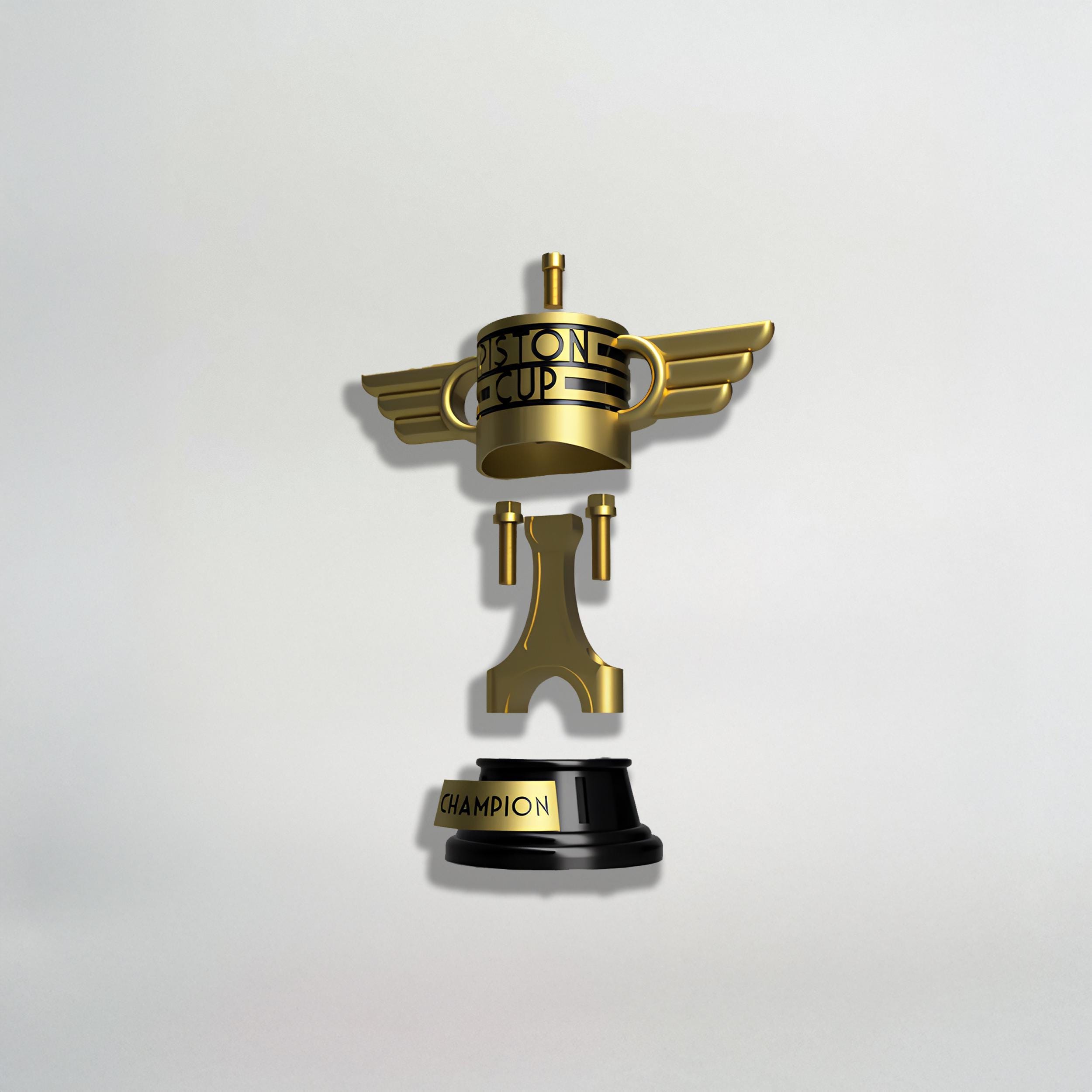 3D Printed Piston Cup Trophy Fun Racing Award Design for Home Decor ...