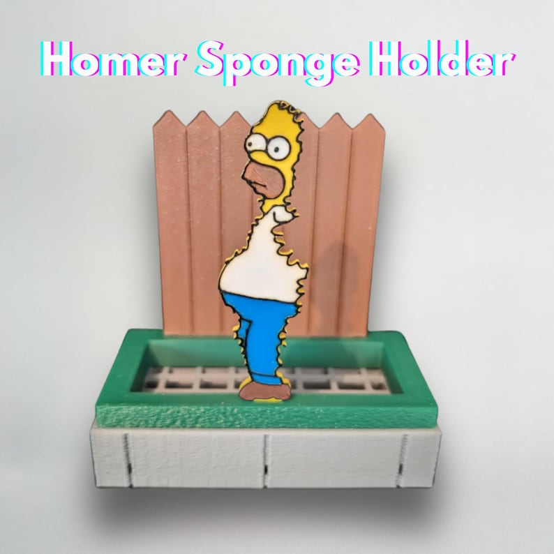 Homer Simpson Bush Meme Sponge Holder Funny Kitchen Accessory, 3D ...