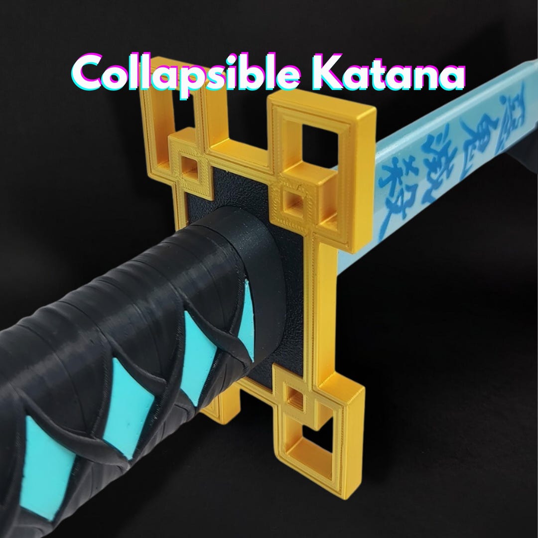 Collapsible Mist-themed Katana 3D Printed Cosplay Sword, Elegant Anime ...